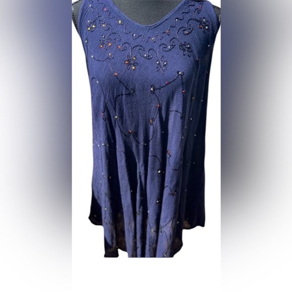 Emily Stacy | Tops | Gently Loved Emily Stacy Sleeveless Tie Dye ...